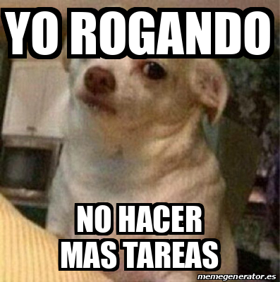 Meme Personalizado - YO ROGANDO NO HACER MAS TAREAS - 31828291