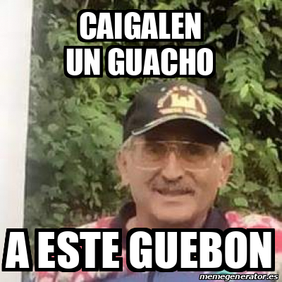 Meme Personalizado - Caigalen un guacho A este guebon - 31831329