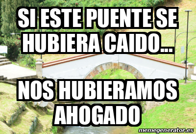 Meme Personalizado - si este puente se hubiera caido... nos hubieramos ...
