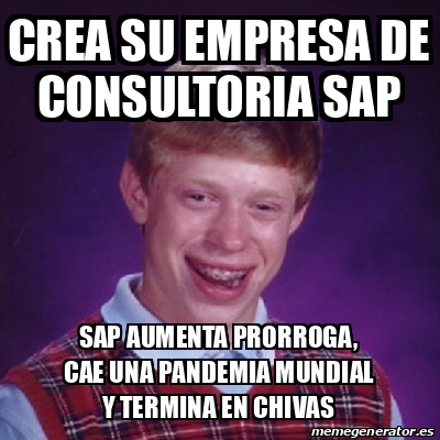 Meme Bad Luck Brian - CREA SU EMPRESA DE CONSULTORIA SAP SAP AUMENTA ...