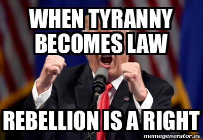 Meme Personalizado - When Tyranny becomes law Rebellion is a right ...