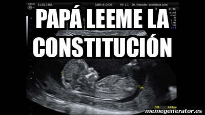 Meme Personalizado - papá leeme la constitución - 31857810
