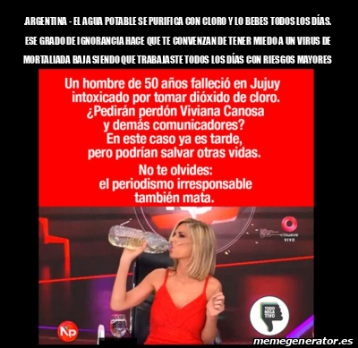 Meme Personalizado - .argentina - el agua potable se purifica con cloro ...