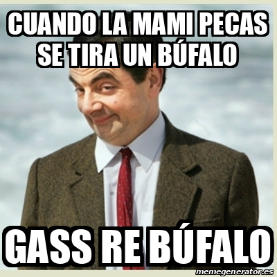 Meme Mr Bean - Cuando la mami pecas se tira un búfalo Gass re búfalo ...