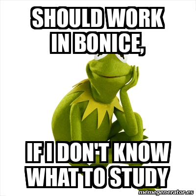 Meme Kermit the frog - should work in bonice, if i don't know what to ...