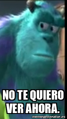 Meme Personalizado - No te quiero ver ahora. - 31877121