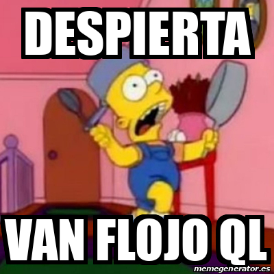 Meme Personalizado - DESPIERTA VAN FLOJO QL - 31878074