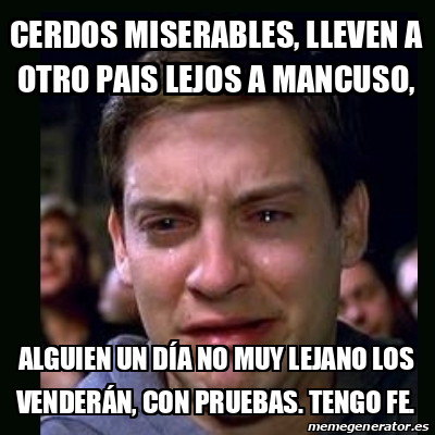 Meme crying peter parker - Cerdos miserables, lleven a otro pais lejos ...
