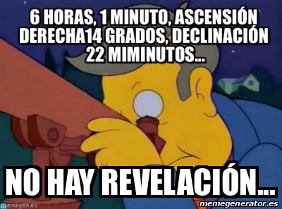 Meme Personalizado - no hay revelación... - 31885388