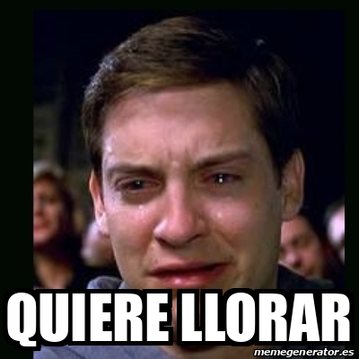 Meme crying peter parker - Quiere llorar - 31886215