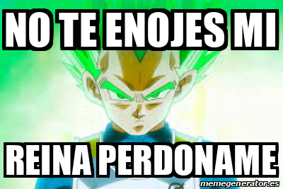 Meme Personalizado - No te enojes mi reina perdoname - 31895314