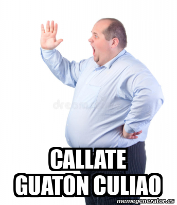 Meme Personalizado - Callate guaton culiao - 31900640