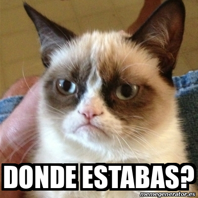 Meme Grumpy Cat - Donde estabas? - 31910480