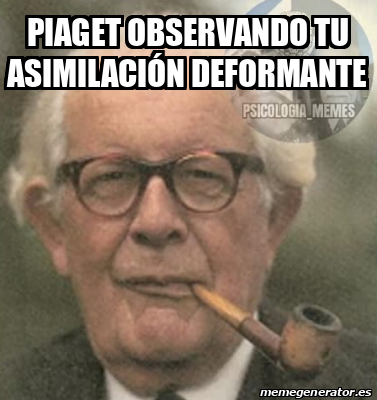 Meme Personalizado - Piaget observando tu asimilación deformante - 31911820