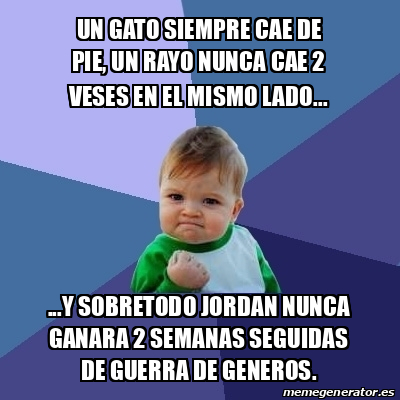 Meme Bebe Exitoso - Un Gato siempre cae de pie, un rayo nunca cae 2 ...