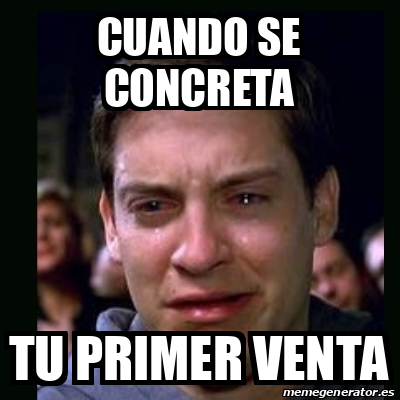 Meme crying peter parker - cuando se concreta tu primer venta - 31955507