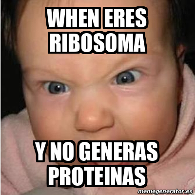 Meme Bebe furioso - When eres ribosoma y no generas proteinas - 31962039