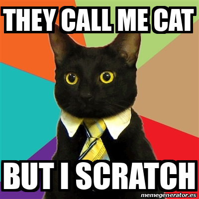 Meme Business Cat - they call me cat BUT I SCRATCH - 31965118