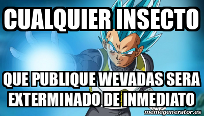 Meme Personalizado - cualquier insecto que publique wevadas sera ...