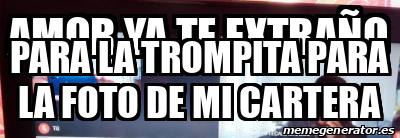 Meme Personalizado - Amor ya te extraño Para la trompita para la foto ...