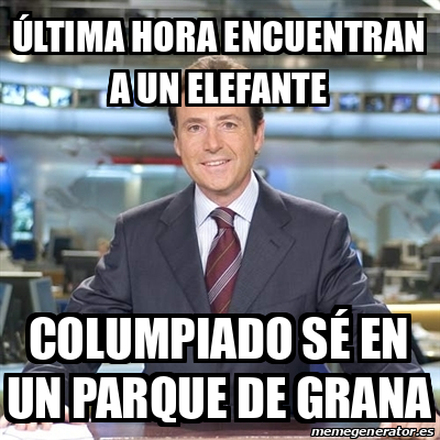 Meme Matias Prats - Última hora encuentran a un elefante Columpiado sé ...
