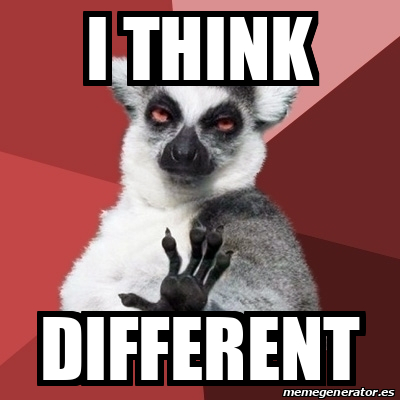 Meme Chill Out Lemur - i think different - 31991582