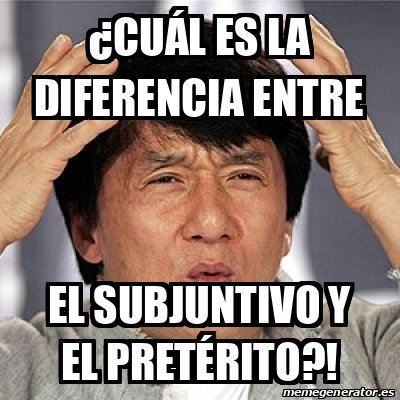 Meme Jackie Chan - ¿cuál es la diferencia entre el subjuntivo y el ...