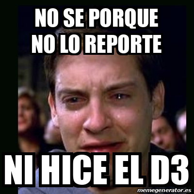 Meme crying peter parker - NO SE PORQUE NO LO REPORTE NI HICE EL D3 ...