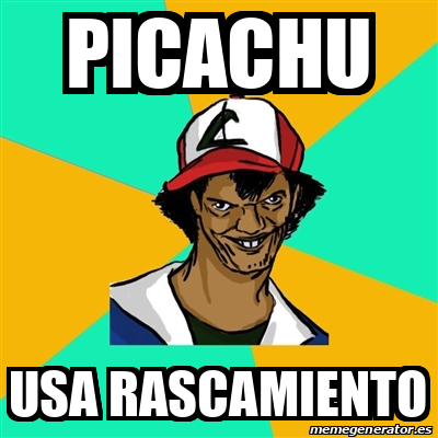 Meme Ash Pedreiro - PICACHU USA RASCAMIENTO - 32113245