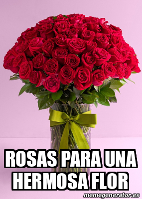 Meme Personalizado - Rosas para una hermosa flor - 32116186