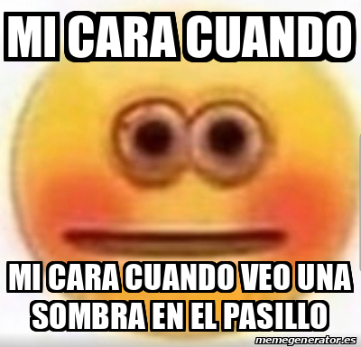 Meme Personalizado - Mi cara cuando Mi cara cuando veo una sombra en el ...