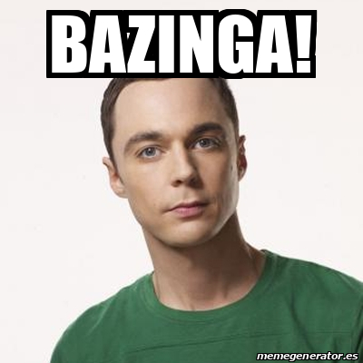 Meme Sheldon Cooper - bazinga! - 32130029