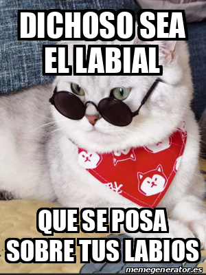 Meme Personalizado - Dichoso sea el labial que se posa sobre tus labios ...