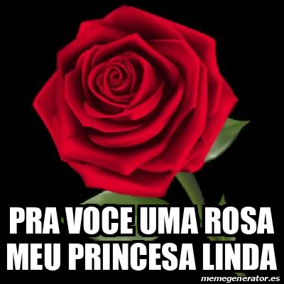 Meme Personalizado - Pra voce uma rosa meu princesa linda - 32140875