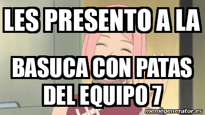Meme Personalizado - les presento a la basuca con patas del equipo 7 ...