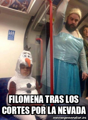 Meme Personalizado - FILOMENA TRAS LOS CORTES POR LA NEVADA - 32160221