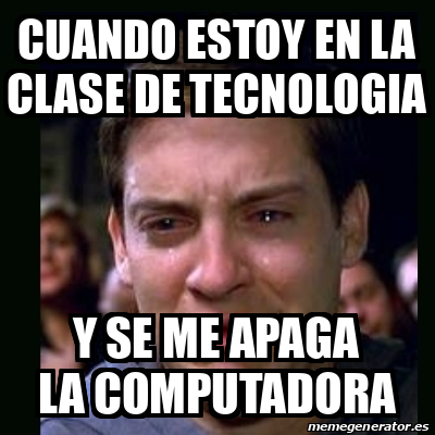 Meme crying peter parker - cuando estoy en la clase de tecnologia y se ...