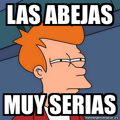 Meme Futurama Fry - las abejas muy serias - 32181911