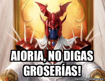 Meme Personalizado - Aioria, no digas groserías! - 32183757