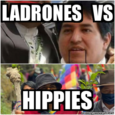 Meme Personalizado - Ladrones VS Hippies - 32198171