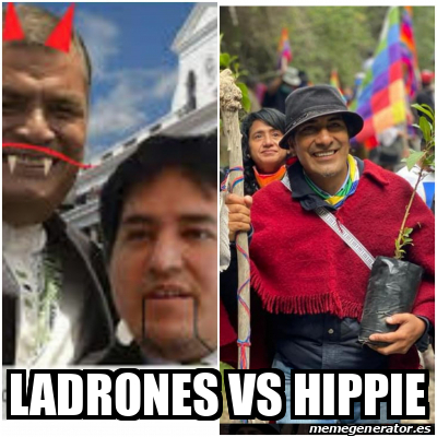 Meme Personalizado - Ladrones vs hippie - 32198173