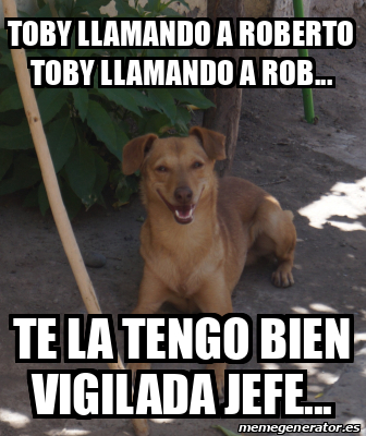 Meme Personalizado - toby llamando a roberto toby llamando a rob... te ...