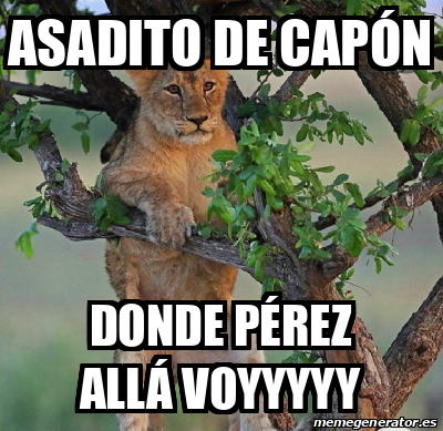 Meme Personalizado - asadito de capón Donde Pérez Allá voyyyyy - 32208170