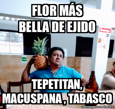 Meme Personalizado - Flor más bella de ejido Tepetitan, Macuspana ...