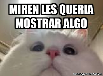 Meme Personalizado - miren les queria mostrar algo - 32220517
