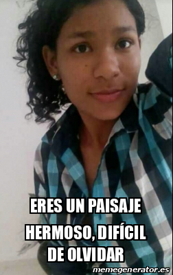 Meme Personalizado - ERES UN PAISAJE HERMOSO, DIFÍCIL DE OLVIDAR - 32223396
