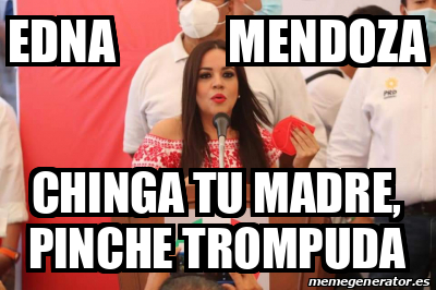 Meme Personalizado - Edna Mendoza Chinga tu madre, pinche trompuda ...