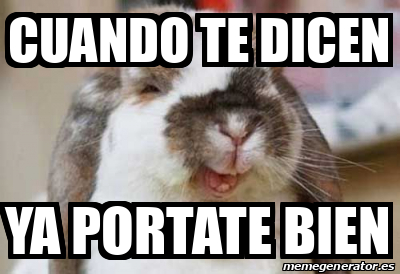 Meme Personalizado - cuando te dicen ya portate bien - 32229116