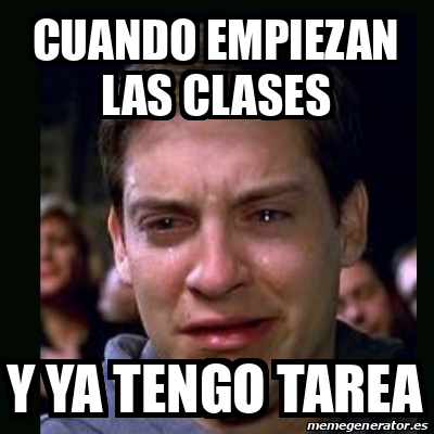 Meme crying peter parker - cuando empiezan las clases y ya tengo tarea ...