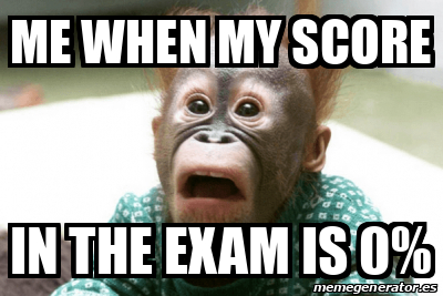 Meme Personalizado - me when my score in the exam is 0% - 32250914